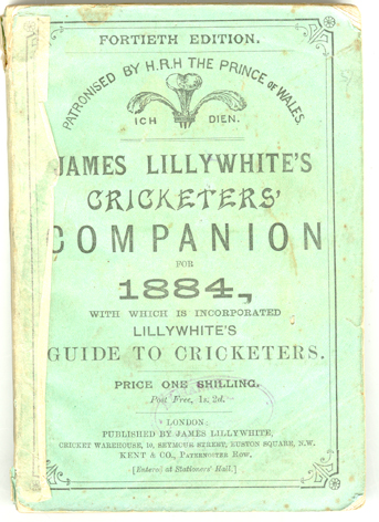 Cricketbooks.com.au | Lillywhite, James - 1884 James Lillywhite's ...